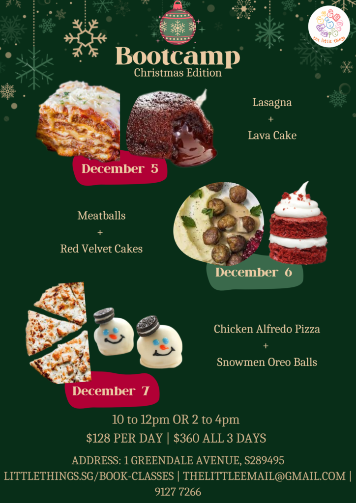 PM Christmas Boot Camp – Meatballs + Red Velvet Cakes – The Little Things